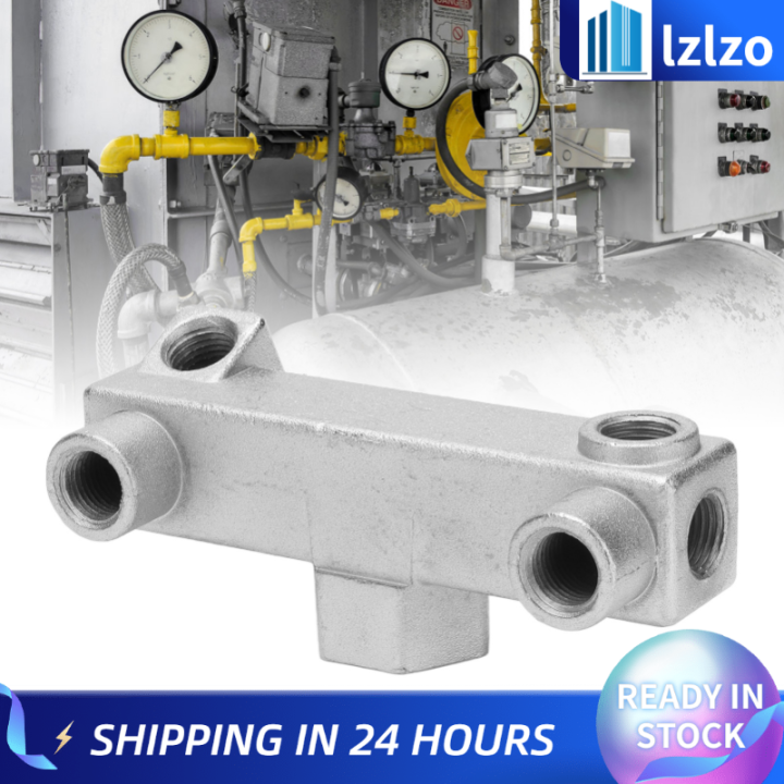 6 Way Connector Block Air Compressor Threaded Mainfold Distribution ...