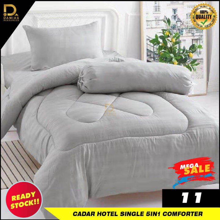CADAR HOTEL SINGLE KATIL BUJANG 5 IN 1 WITH COMFORTER TOTO SELESA TEBAL ...