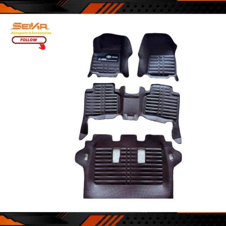 Toyota Fortuner/ Innova 2016-2023 (Coffee) Premium Diamond Deep Dish ...