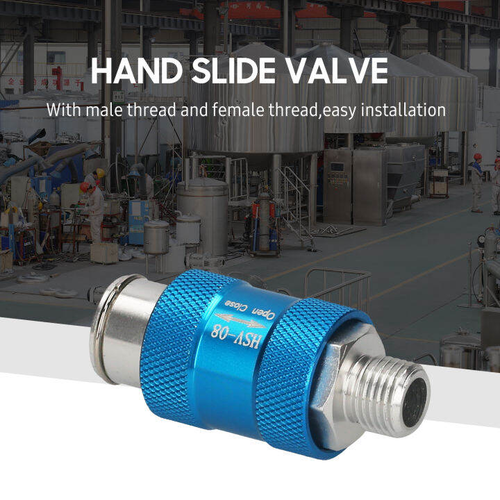 Hand Slide Valve Pneumatic Flow Control Valve Manual Aluminum Alloy Valve,HSV-06/ HSV-08/ HSV-10 ...
