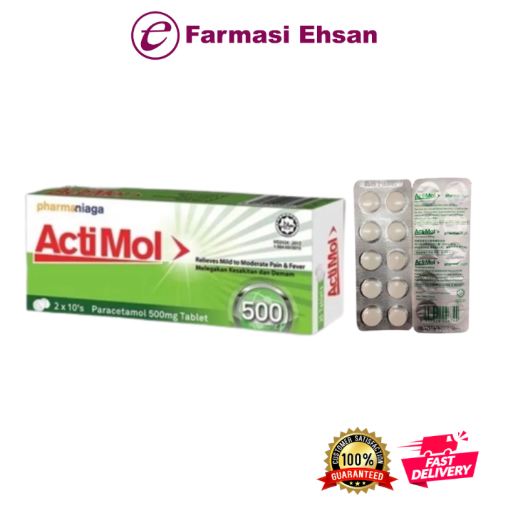 Actimol 500mg/650 mg Tablet 10 x 10's | Lazada