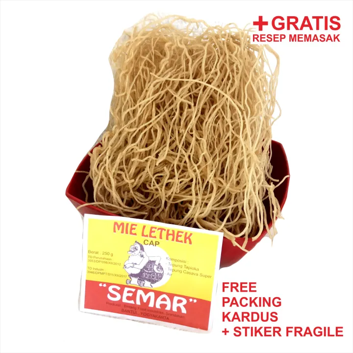 Mie lethek bendo 250gr bakmi jawa khas bantul jogja bihun cap Semar non ...