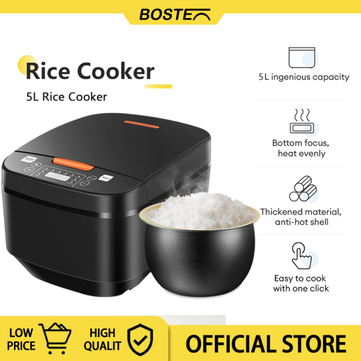 【5 Years Warranty】BOSTE 5L Multifunction Electric Cooker Rice Cooker ...