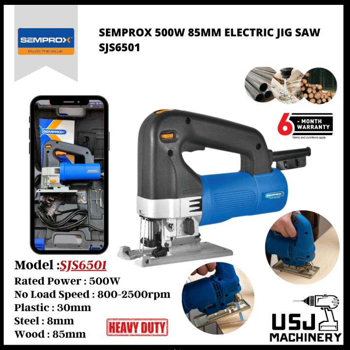 SEMPROX 500W 85MM 6 Speeds Electric Jig Saw SJS6501 - Variable Speed ...