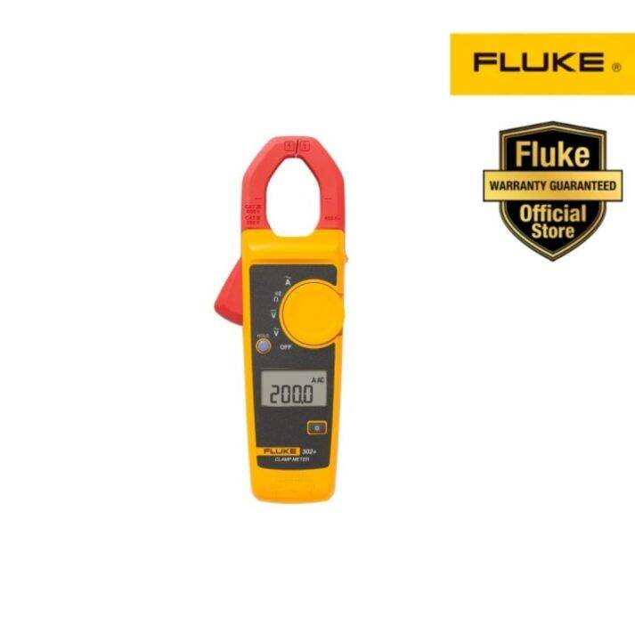 Fluke 302+ CAT III Digital Clamp Meter 400A AC with Backlit Display ...