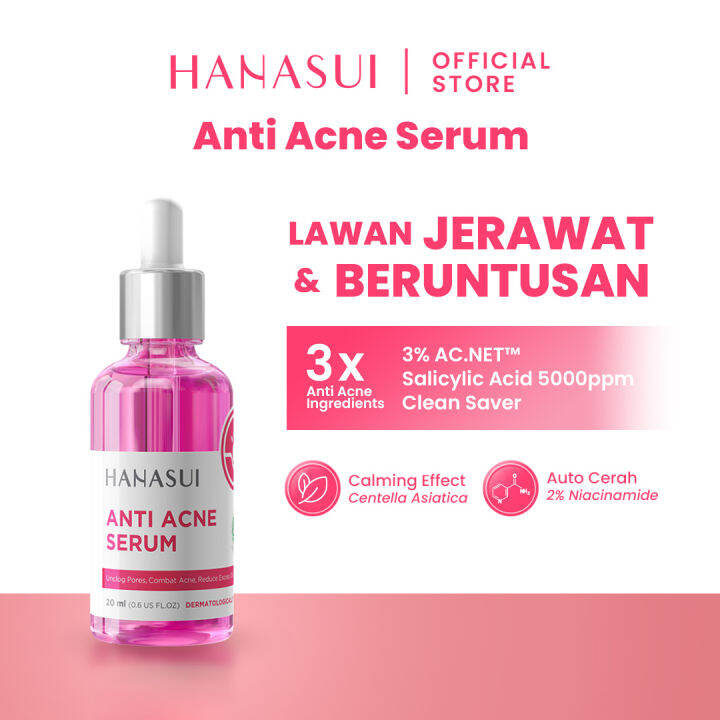 Hanasui Anti Acne Serum New Look & Improved Formula | Lazada Indonesia