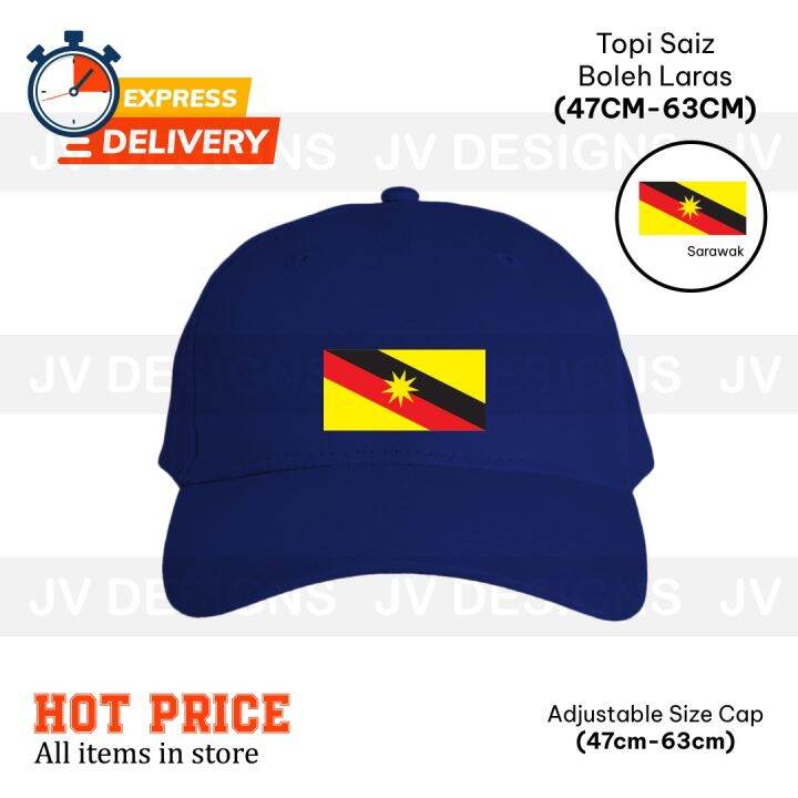 [ CAP ] AWESOME SARAWAK FLAG EMBROIDERY/ SULAM DESIGN CAP FOR MEN AND ...