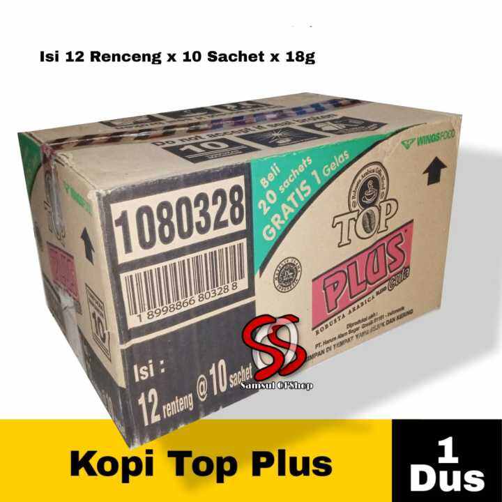 1 (SATU DUS) kOPI TOP PLUS ISI 12 RENCENG X 10 SACHET | Lazada Indonesia