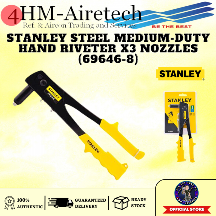 4HM STANLEY Steel Medium Hand Riveter x3 Nozzles (69646-8) | Lazada PH
