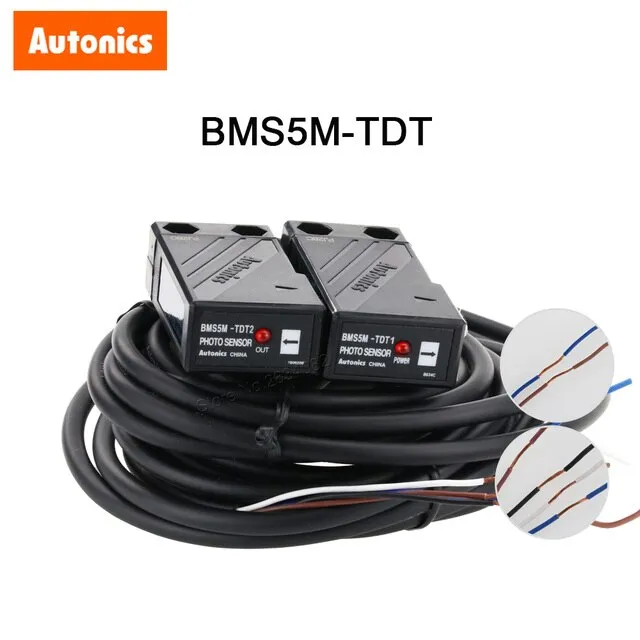 Autonics 12-24VDC Photoelectric Switch 5M Photo Sensor BMS5M-TDT-P Through Beam Transistor ...