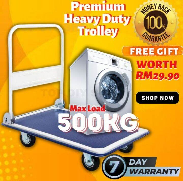 IRON BULL Trolley Portable 150KG/300KG Hand Truck Iron PVC Foldable ...
