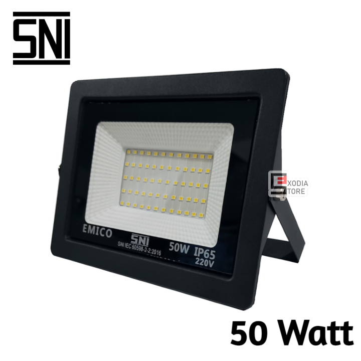 Emico Lampu Sorot 50 Watt SMD LED SNI IP65 Lampu Tembak Floodlight ...