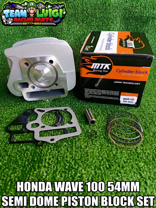 MTK HONDA WAVE 100 54MM SEMI DOME PISTON CYLINDER BLOCK SET | Lazada PH