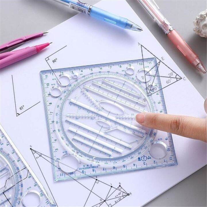 Multifunction Drawing Ruler Mathematics Geometric Measuring Drafting ...
