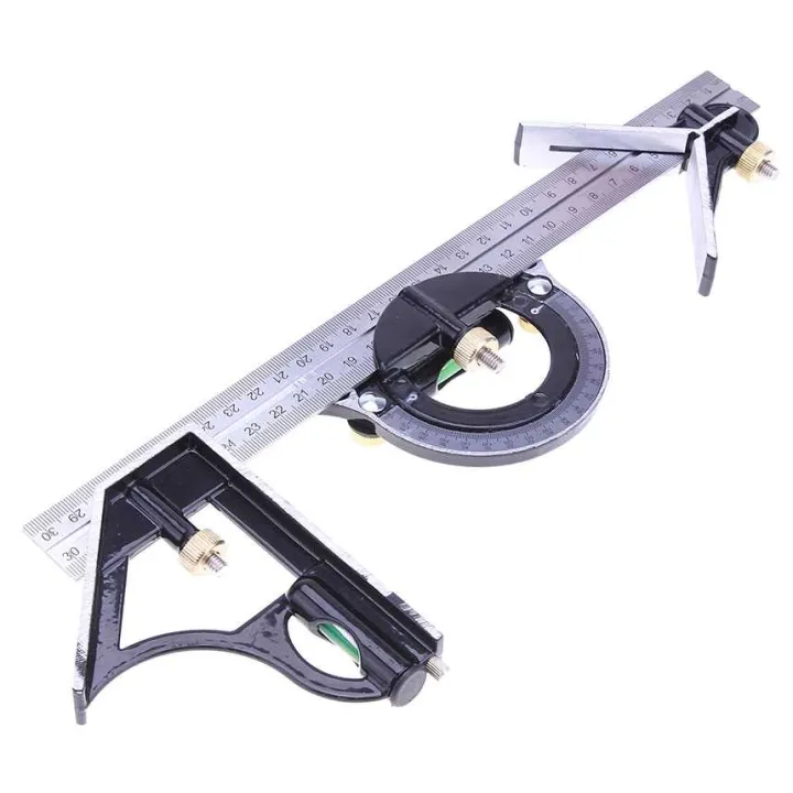 COD-SILVERLINE 3 in 1 Penggaris Multifungsi Adjustable Angle 30cm ...