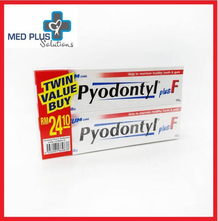 Pyodontyl Plus F Toothpaste 100g x2 (TWIN PACK) (Exp: 12/2025) | Lazada