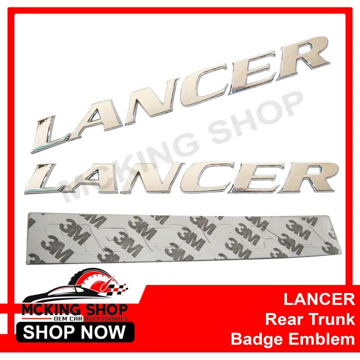 Mitsubishi Lancer Rear Trunk Emblem (Chrome) | Lazada PH