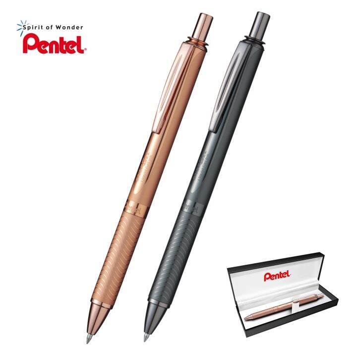 Pentel ปากกาหมึกเจล เพนเทล Energel Sterling BL407 0.7mm (หมึกสีดำ ...