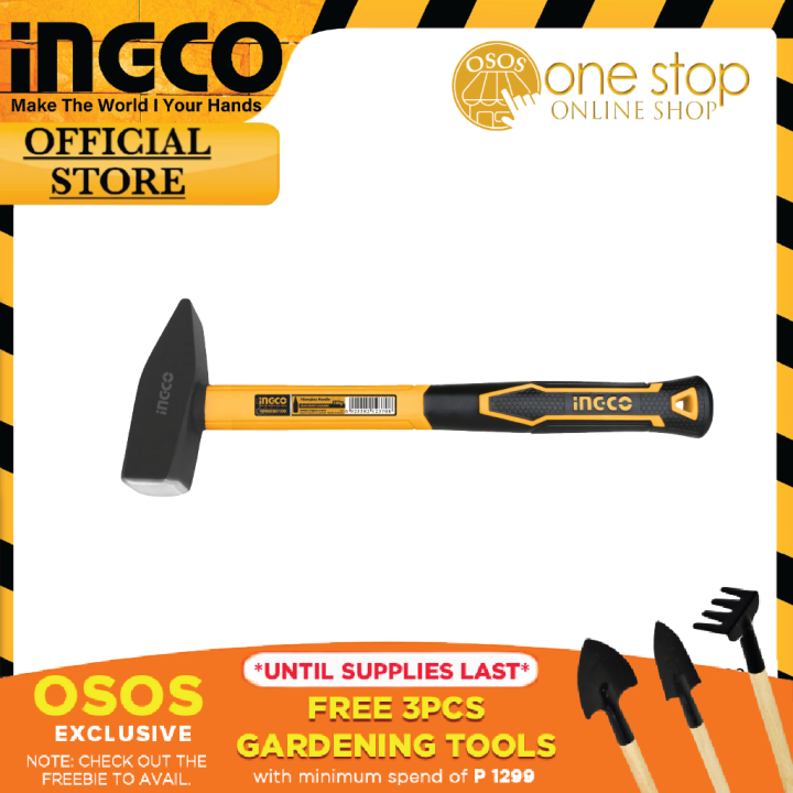 Ingco Drop-forged Carbon Steel Hammerhead Machinist Hammer 500g ...