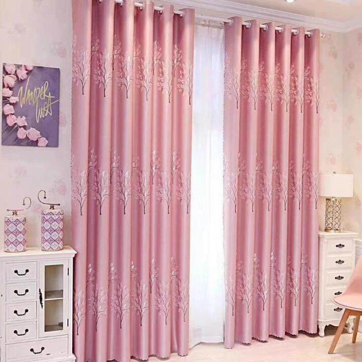 KURTINA/Silk Blackout Curtain For Living Room Bedroom Modern Tree ...