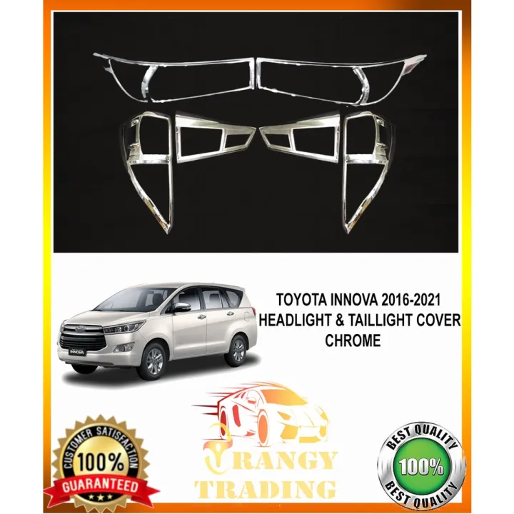 Toyota Innova 2016 to 2022 Headlight and Taillight cover chrome 2017 ...