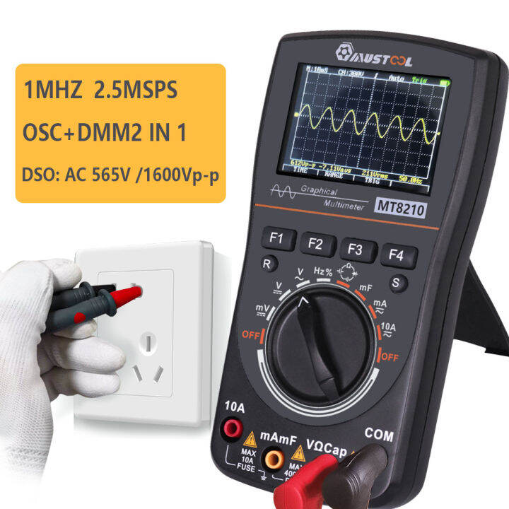 MUSTOOL Intelligent Digital Oscilloscope Multimeter 2.4 Inches Color ...