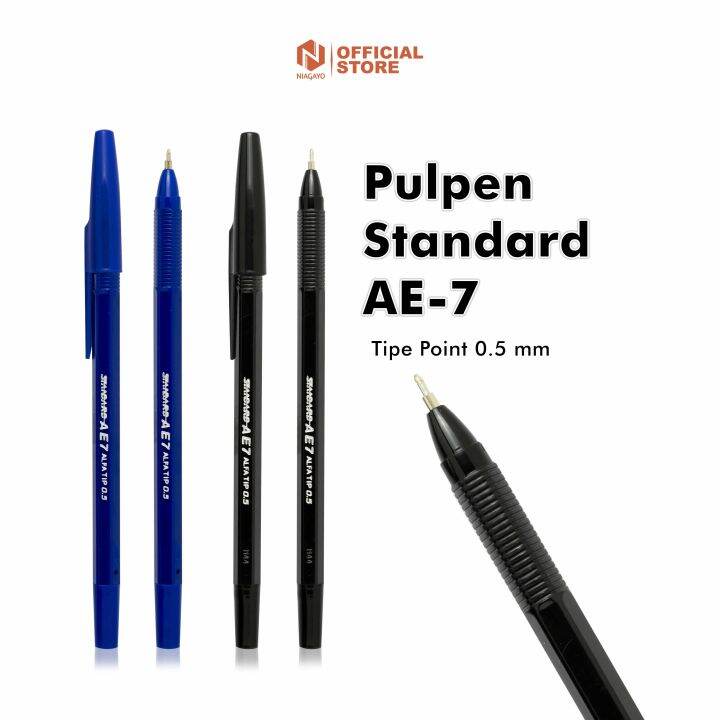 Pulpen / Bolpoin Merk Standard AE7 0.5 mm | Lazada Indonesia