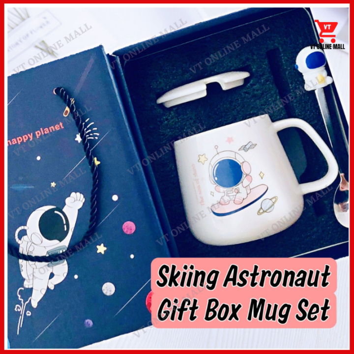 VTOM Astronaut Mug Birthday Beautiful Planet Cute Gift Box Set 400ml ...