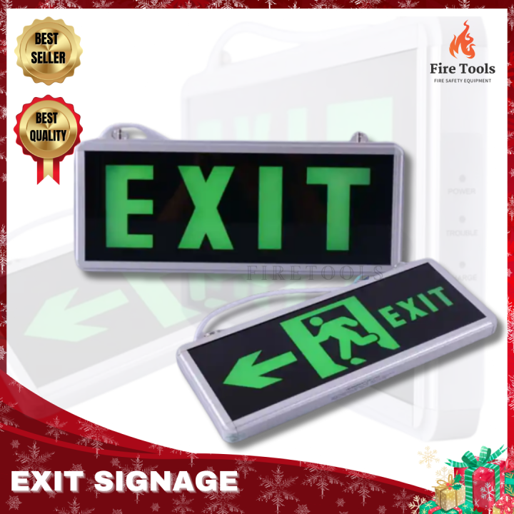 Double Face Exit LED Light Signage Emergency Exit Light Sign Fire ...
