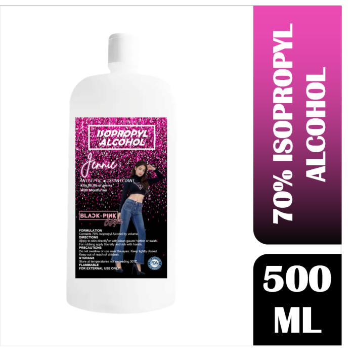BLACKPINK JENNIE 500ML 70% ISOPROPYL ALCOHOL WITH MOISTURIZER | Lazada PH