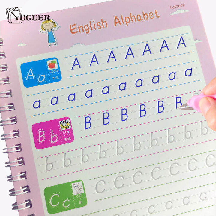 【CW】Reusable Writing Paste Calligraphy Handwriting Copybook For Kids ...
