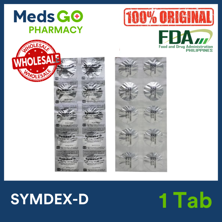 SYMDEX-D 325mg / 25mg / 2mg - 1 Tablet | Lazada PH