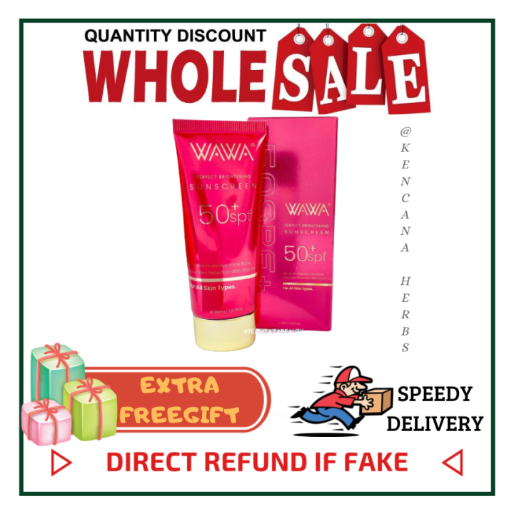 [ PRODUK VIRAL ] WAWA SUNSCREEN SPF 50+ 30ML + FREE GIFT | Lazada