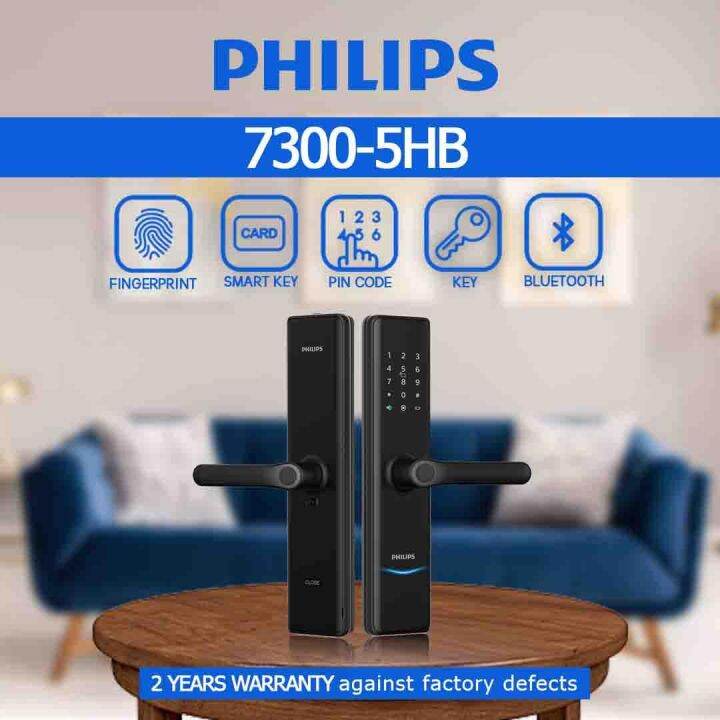 PHILIPS 7300-5hb Lever type smart lock - fingerprint digital door lock ...