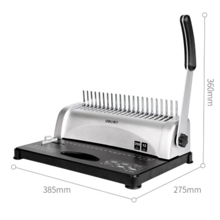 Deli Binding Machine 21 Hole Paper Punch Puncher A4 Comb Heavy Duty ...