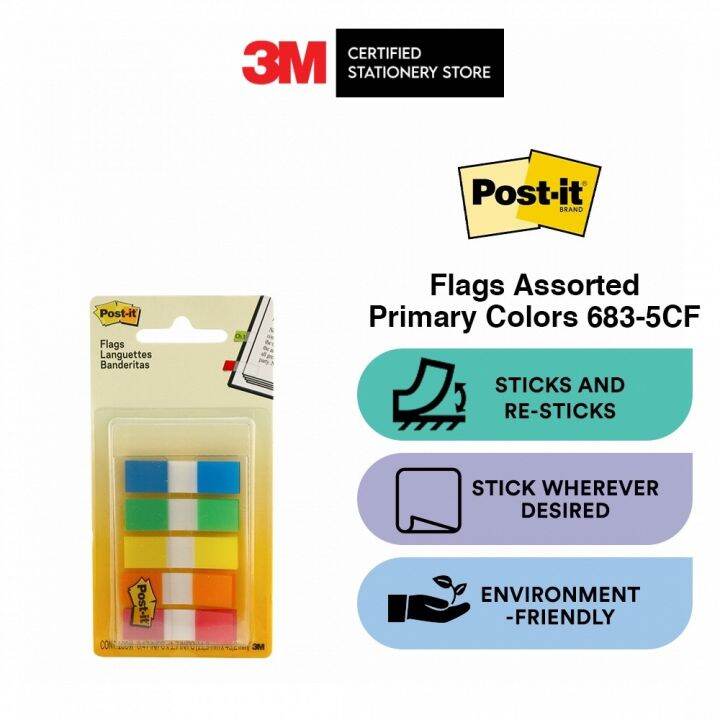xs.ph 3M Post-it® Flags Assorted Primary Colors 100 Flags .47INx1.7IN ...