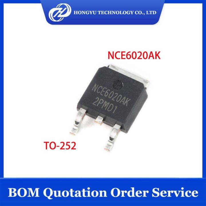 10 - 50 Buah NCE6020AK NCE6020A NCE6020K NCE6020 6020 60V 20A TO-252 ...