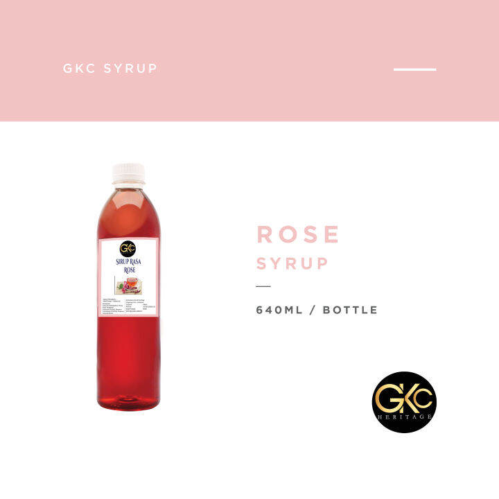 Sirup Rose atau Mawar Syrup Minuman GKC Heritage 640 ml (Import Quality ...