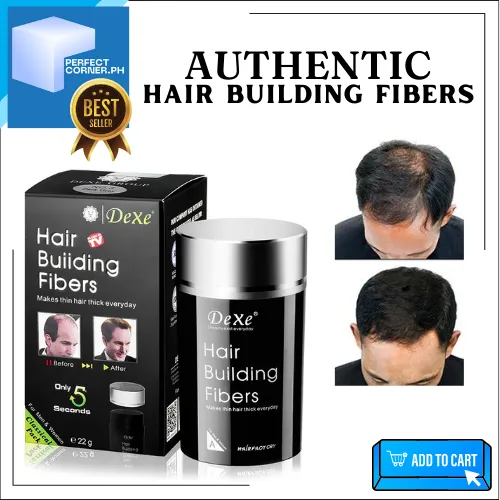 Dexe HAIR BUILDING FIBERS 22G BLACK COLOR Hair Thickening Fibers, Hair ...