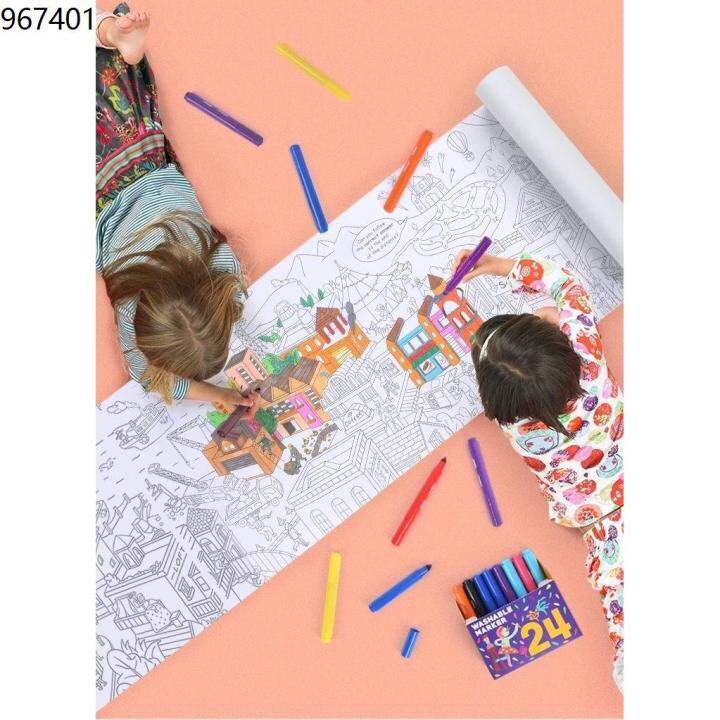 brain game Mideer Giant Coloring Roll Wallpaper Painting Paper | Lazada PH