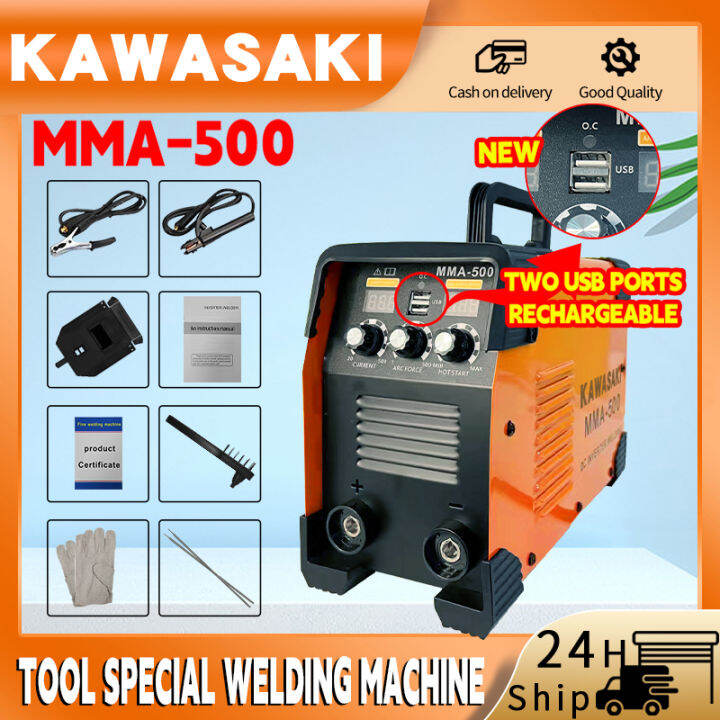 New KAWASAKI MMA-500 Portable IGBT Inverter Welding Machine Two USB ...