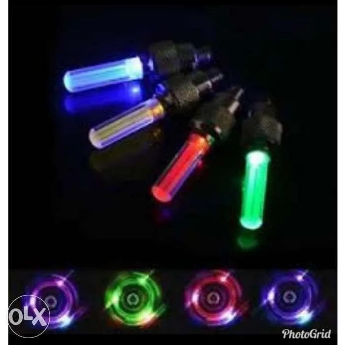 Tire Valve Cap Spoke Flash 2pcs Neon Pito Wheel Lights Color LED Safety ...
