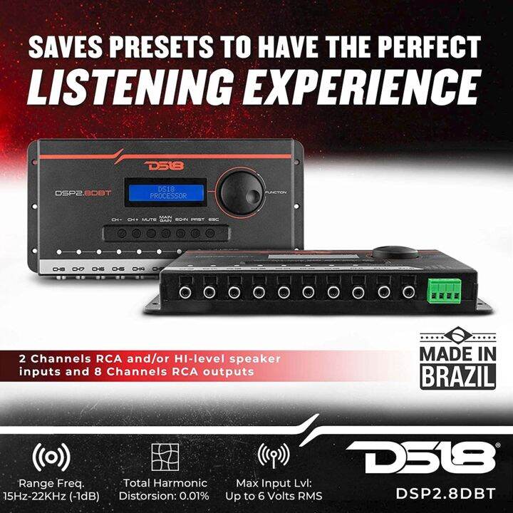DS18 รุ่น DSP2.8DBT ชุดปรับแต่ง จูนระบบเสียง เครื่องเสียงรถยนต์ DSP (Digital Sound Processor ...