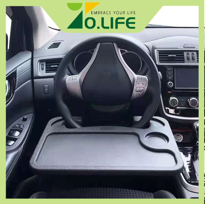 Car Laptop Stand Notebook Desk Steering Wheel Tray Car Drink Holder Car ...