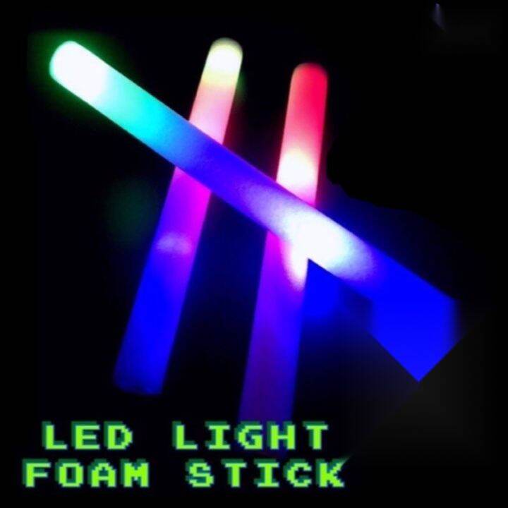 LED Light Foam Stick. Flashing Light Stick. Neon Rave Party LED Stick ...