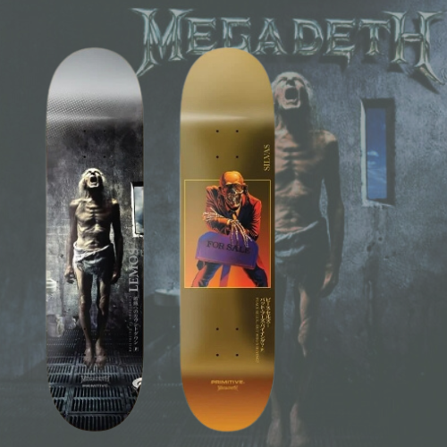 แผ่นสเก็ตบอร์ด Primitive x Megadeth Skateboard Deck ของแท้ พร้อมส่ง ...