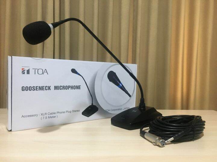 MICROPHONE CONFERENCE DESKTOP GOOSENECK MIC MEJA PODIUM TOA ZM-380-AS ...