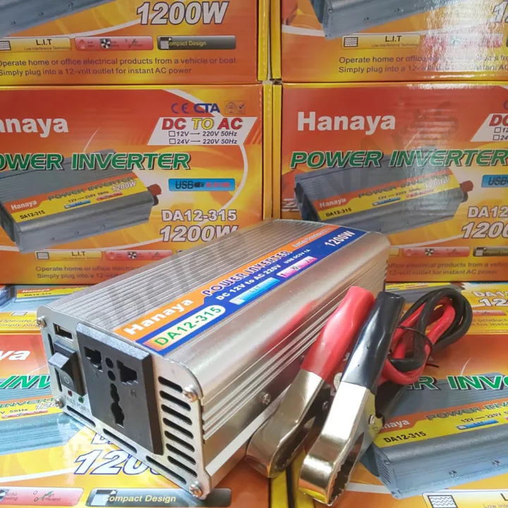 Power Inverter 1200 watt 1200watt 1200w DC 12V ke AC 220V Perubah Arus ...
