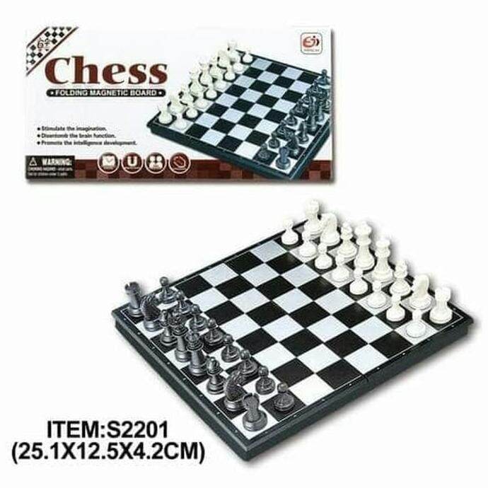 2 In 1 Magnetic and Folding Board Classic International Chess Board ...