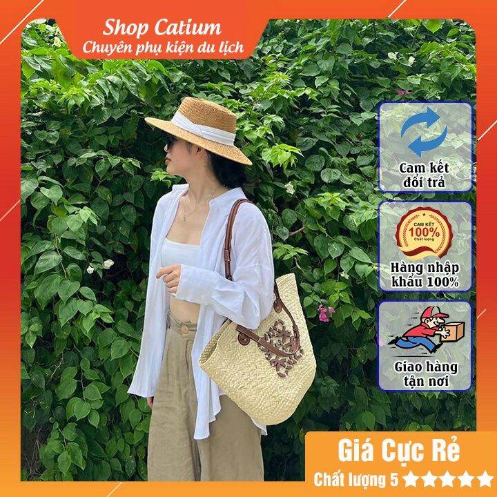 Túi Cói Logo Đeo Vai Size Lớn Được Yêu Thích Hiện Nay - Tiệm Catium ...